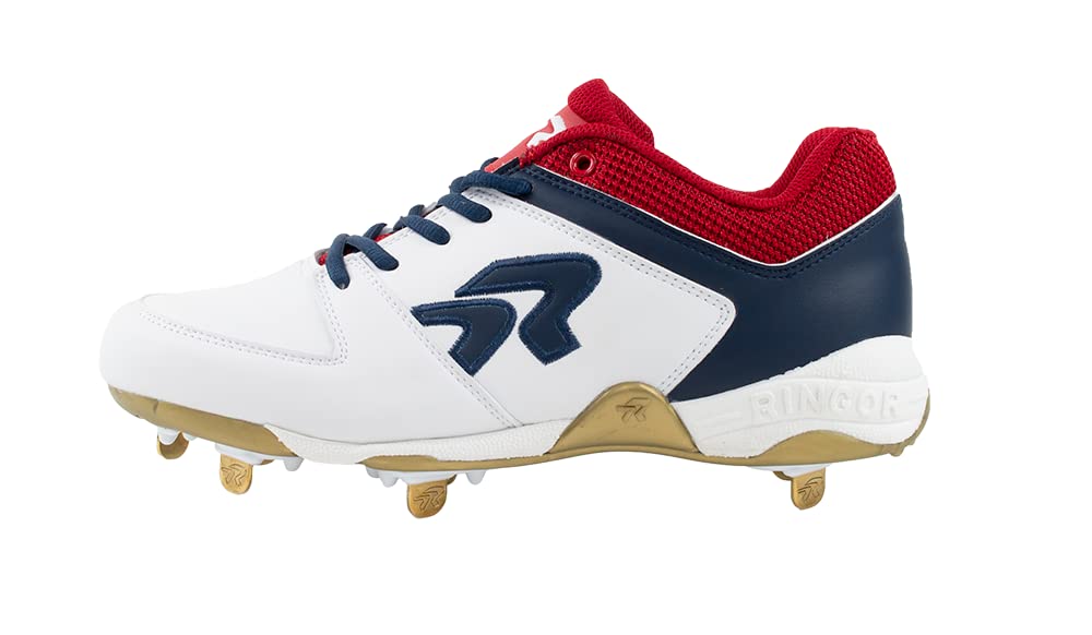 Ringor Spirit VI Spike Size 7.0 - White and Navy