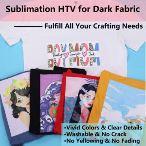 HTVRONT Sublimation Vinyl for Dark/Light Fabric - 12" X 20FT Sublimation HTV Glossy - Sublimation Blanks for Sublimation Shirts/Bag/Hat/Pillow