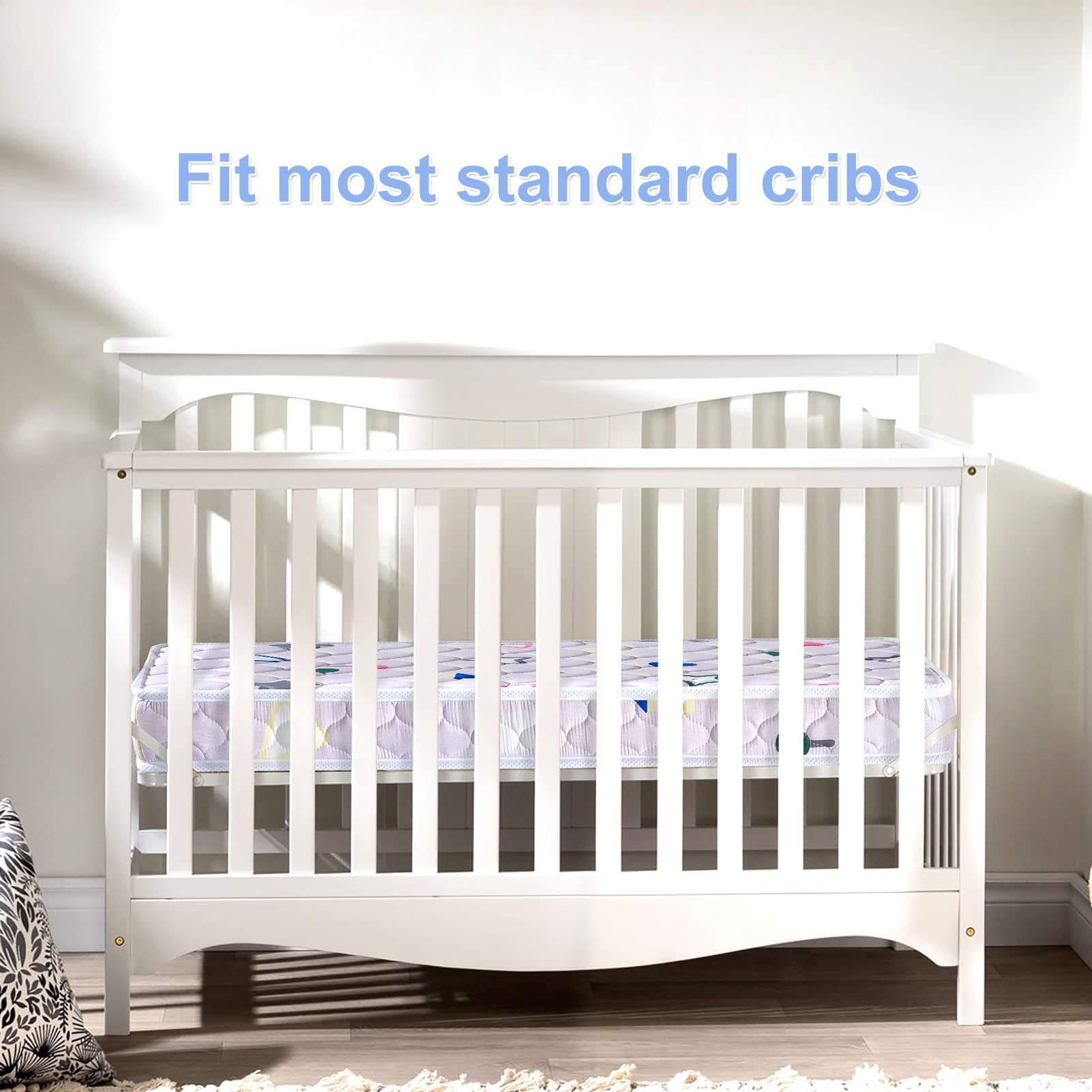 Tiankehan Premium Foam Crib & Toddler Mattress – Breathable, Non-Toxic, 100% Soft, Firm & Hypoallergenic – Fits Standard Full-Size Crib and Toddler Beds