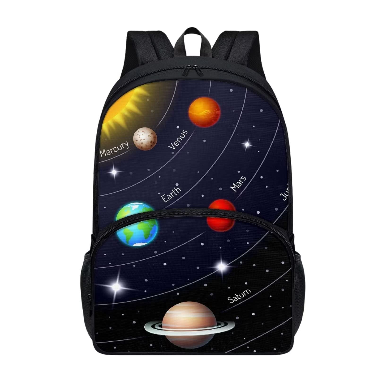 Mumeson Space Planet Backpack School Bag for Kids Teen Casaul School Backpack Daypack Lightweight School Bags Bookbags Soft Backing Breathable School Bag Satchel