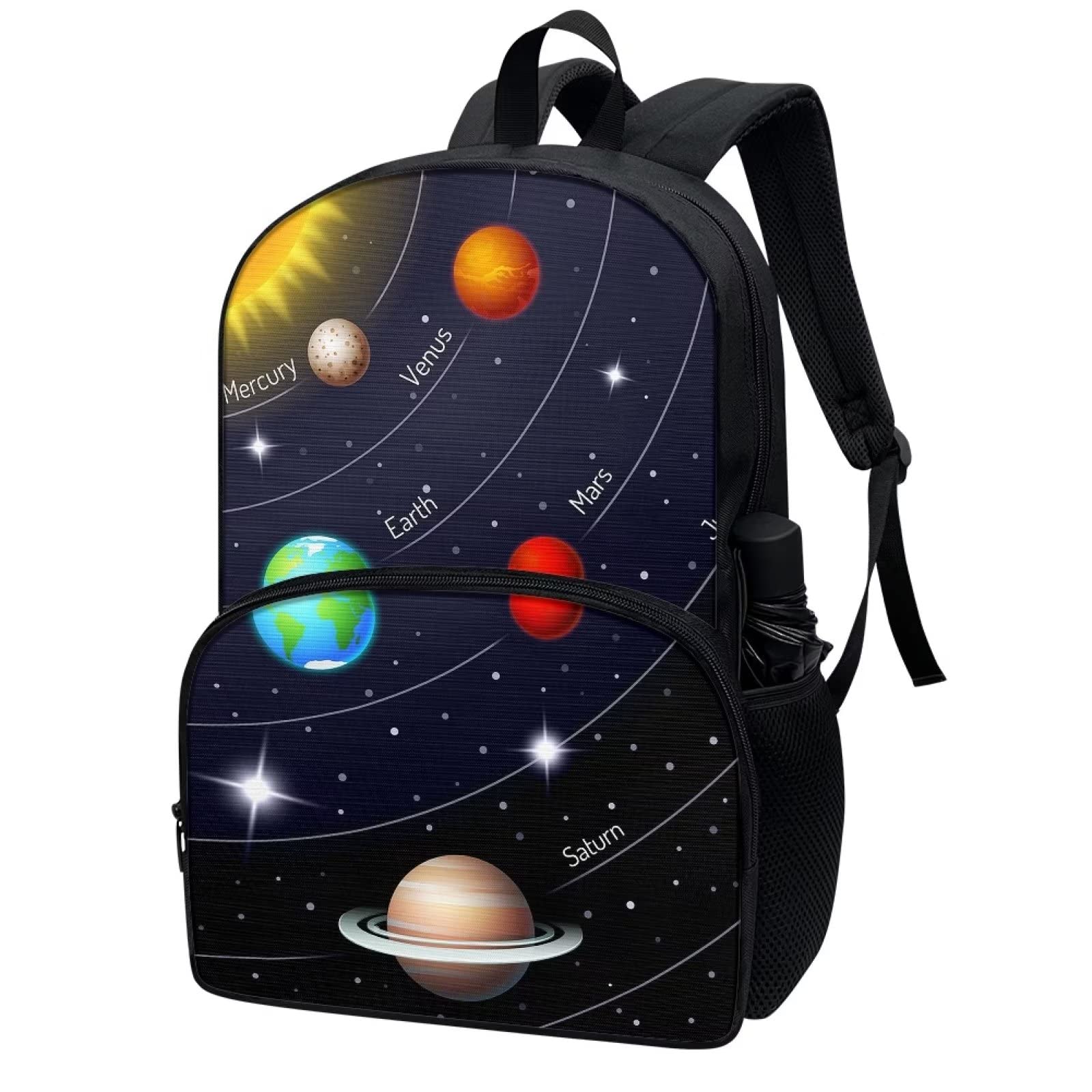 Mumeson Space Planet Backpack School Bag for Kids Teen Casaul School Backpack Daypack Lightweight School Bags Bookbags Soft Backing Breathable School Bag Satchel