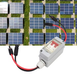 Miniature Circuit Breaker, MCB 2P DC 500V 32A DC Disconnect Switch Solar PV System Isolator with IP65 Distribution Box for Solar Panels Grid System (with Cable and PV Connector)