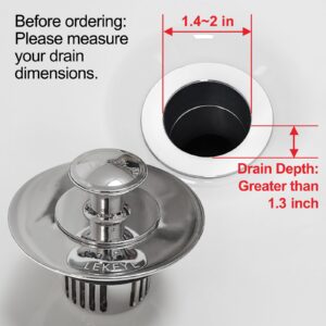 LEKEYE Shower Drain Hair Catcher | Bathroom Drain Stopper | Drain Plug with Filter Hair Catcher