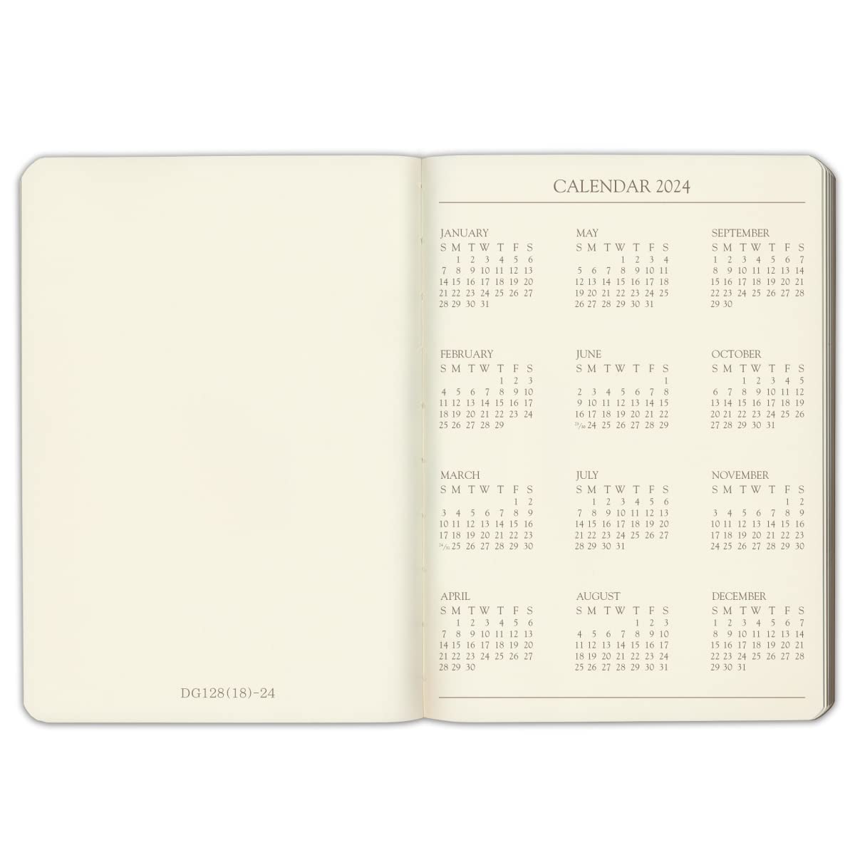 2024 Gallery Leather Desk Monthly Planner - Acadia Pool - 8x5.5"