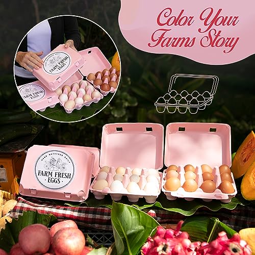 Cambell's Coop Paper Egg Cartons for Chicken Eggs- 3 X4 Egg Cartons Light Pink (25)