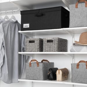 GRANNY SAYS Bundle of 1-Pack Large Basket for Organizing & 1-Pack Closet Baskets and Bins for Shelves