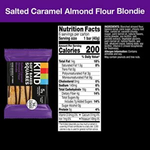 KIND Soft Baked Squares, Salted Caramel Almond Flour Blondie, 6 count