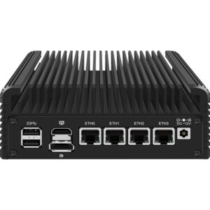 cwwk mini pc intel n series 4-core n100 fanless mini host soft route. (barebone)