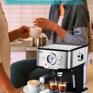 Gevi Espresso Machine, Espresso Maker with Milk Frother Steam Wand, Compact Espresso Super Automatic Espresso Machines for home Cappuccino, Latte, GECME403L-U