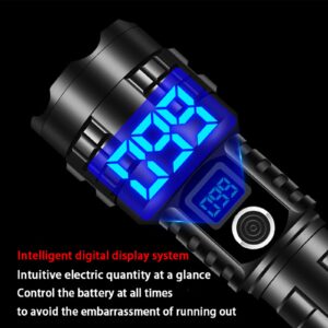 Rechargeable Flashlights High Lumens XHP99 990000 Lumens Brightest LED Tactical Flashlights Super Bright High Powered Flash Light, Powerful Handheld Hunting Flashlight for Emergency Hiking Battle