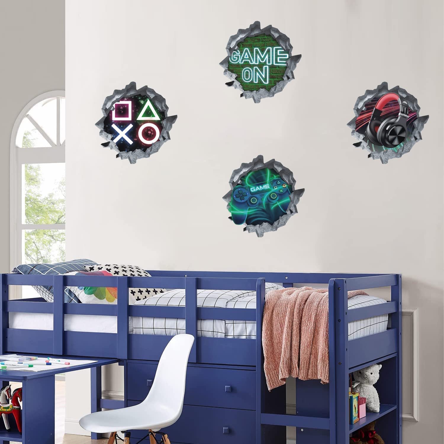 IARTTOP Gamer Wall Decal 3D Gaming Wall Sticker Video Sign Gamer Wall Decals for Boys Room Bedroom Playroom Decoration