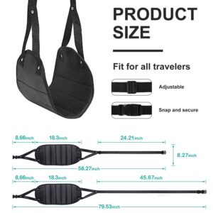 Travel in Comfort with Our Airplane Footrest - Must Have Travel Essentials for Flying, No Clashing Foot Hammock & Portable Plane Leg Rest,Including Travel Pillows for Sleeping Airplane