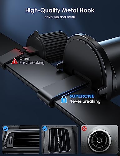 SUPERONE for MagSafe Car Mount Charger, MagSafe Wireless Car Charger 15W Fast Charging Magnetic Phone Holder [2024 Upgraded Strongest Magnet] Only for iPhone 15 14 13 12 Pro Max Plus Mini MagSafe Case