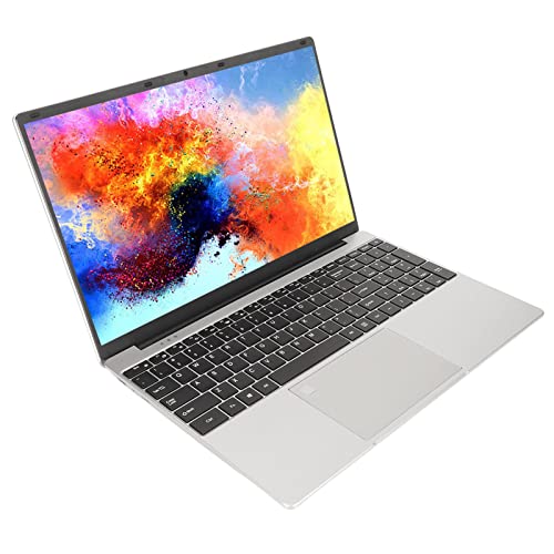 Acogedor 15.6 Inch Full HD Windows 11 Laptop, 16GB RAM and 256GB SSD, with Fingerprint Unlock, Backlight Keyboard, Webcam, Quad Core CPU with 4 Threads, Silver