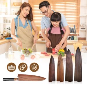 MYCENSE Knife Sheath Blade Protector Cover Wood Durable Multifunction Cover Wear Resistant Bag Classical Cutter Cover for Camping Outdoor Kitchen, 240mm