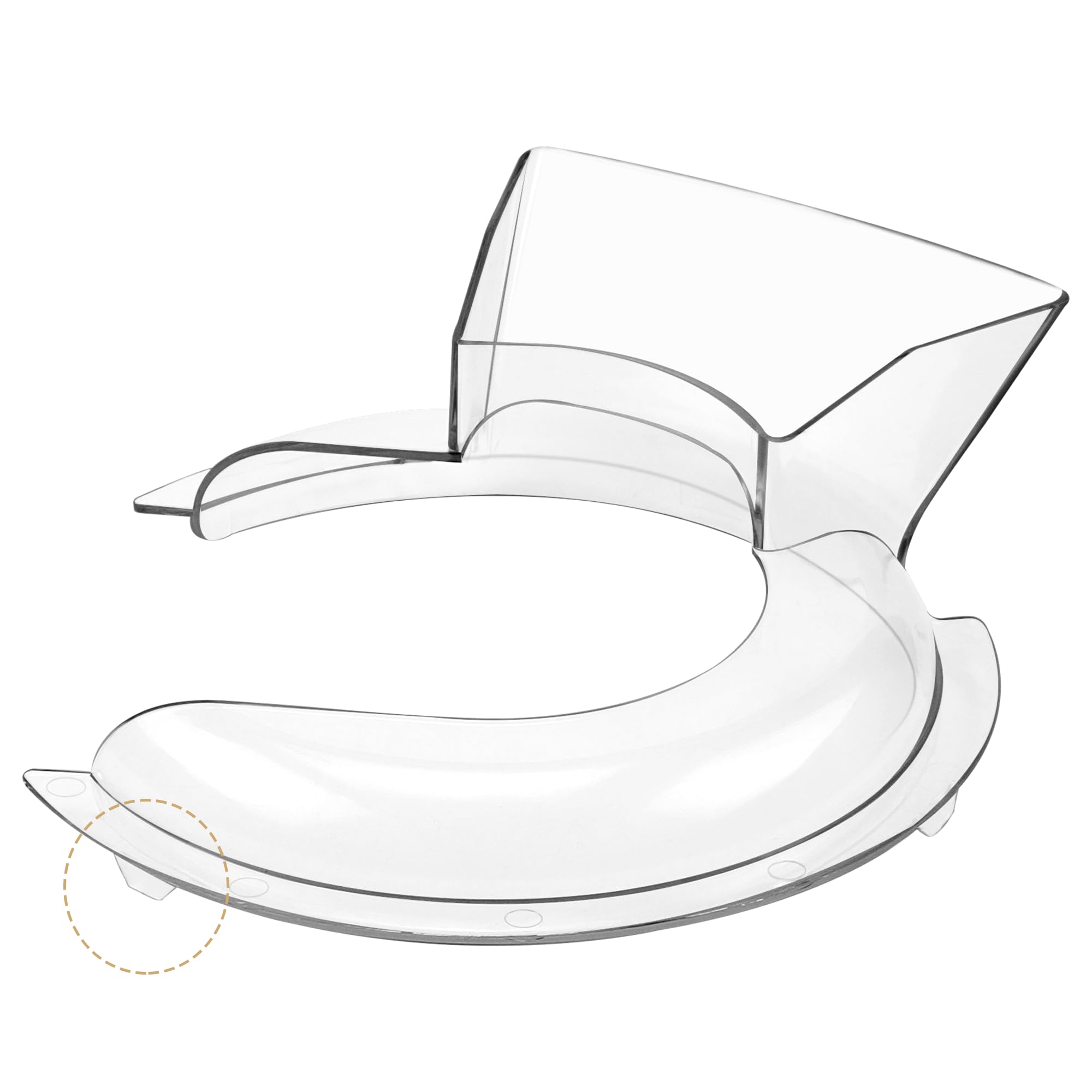 𝙐𝙥𝙜𝙧𝙖𝙙𝙚𝙙 KN1PS Mixer Pouring Shield with Snap Fit For Splash Guard Accessory of Kitchen 4.5&5 Quart Tilt-Head Stand Mixers or Kitchen Mixer Bowl,Replace W11298367 W11312468