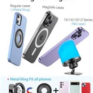 for iPhone Magsafe car Mount【20 Strong Magnets】Magnetic Phone Holder for Car Dashboard【360° Rotation】Hands Free Car Phone Holder Mount Dash Fit iPhone 15 14 13 12 Pro Max Plus MagSafe Car Accessories