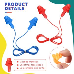 Xuhal 200 Pairs Corded Ear Plugs Bulk Silicone Earplugs Noise Reduction Ear Plugs with String Hearing Protection Reusable Ear Plugs for Kids Adults Sleeping Swimming Noise Canceling