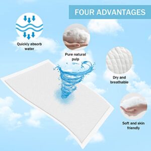 FORYEE Disposable Changing Pad Liners for Baby 17 x 13 Inches (25 Pack) Waterproof Underpads Soft Non-Woven Fabric Breathable Changing Pad for Changing Table - White