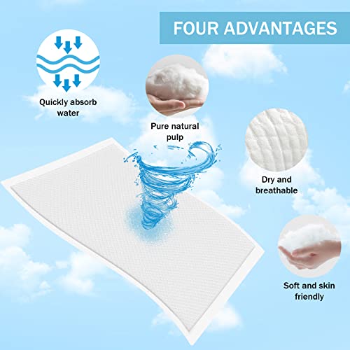 FORYEE Disposable Changing Pad Liners for Baby 17 x 13 Inches (25 Pack) Waterproof Underpads Soft Non-Woven Fabric Breathable Changing Pad for Changing Table - White