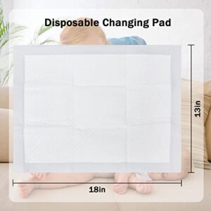 FORYEE Disposable Changing Pad Liners for Baby 17 x 13 Inches (25 Pack) Waterproof Underpads Soft Non-Woven Fabric Breathable Changing Pad for Changing Table - White