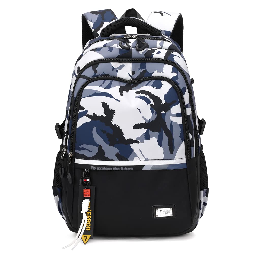 Armbq Camouflage Kids School Backpack for Boys Camo Casual Bookbags Elementary Middle School Bag Teens Travel Backpack