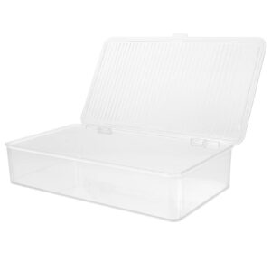 cabilock transparent cutlery box desktop accessories flatware tray with cover utensil drawer organizer plastic silverware cutlery storage holder storage box refrigerator the pet