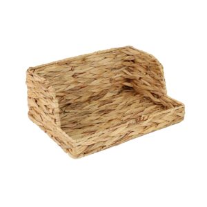 gyasvwu water hyacinth handwoven shelf baskets, pantry baskets for organizing wicker storage baskets trapezoid water hyacinth woven basket for shelves (water hyacinth)