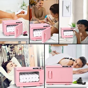 Niuadage Pink Hot Towel Warmer - 8L Towel Warmer Cabinet - Compact Facial Towel Warmer - Rapid Warming, Thermostatic Auto Heating, Spa Towel Warmer