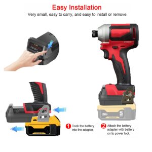 ZLWAWAOL DW18ML DL18ML Battery Adapter Converter for Dewalt to Milwaukee Battery,for Dewalt 20V Lithium Battery Convert to Milwaukee M18 Lithium Battery