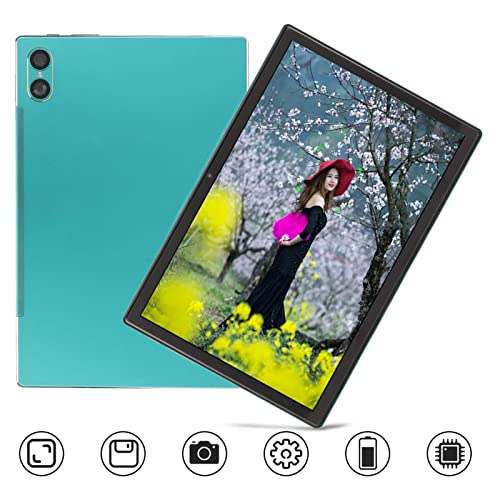 Android Tablet 10 inch, Gaming Tablet 8GB RAM 256GB ROM, 128GB Expand Supported, Octa Core CPU, 4G LTE 5G WiFi Tablet with Dual Camera, 7000mAh HD Touch Screen, Green