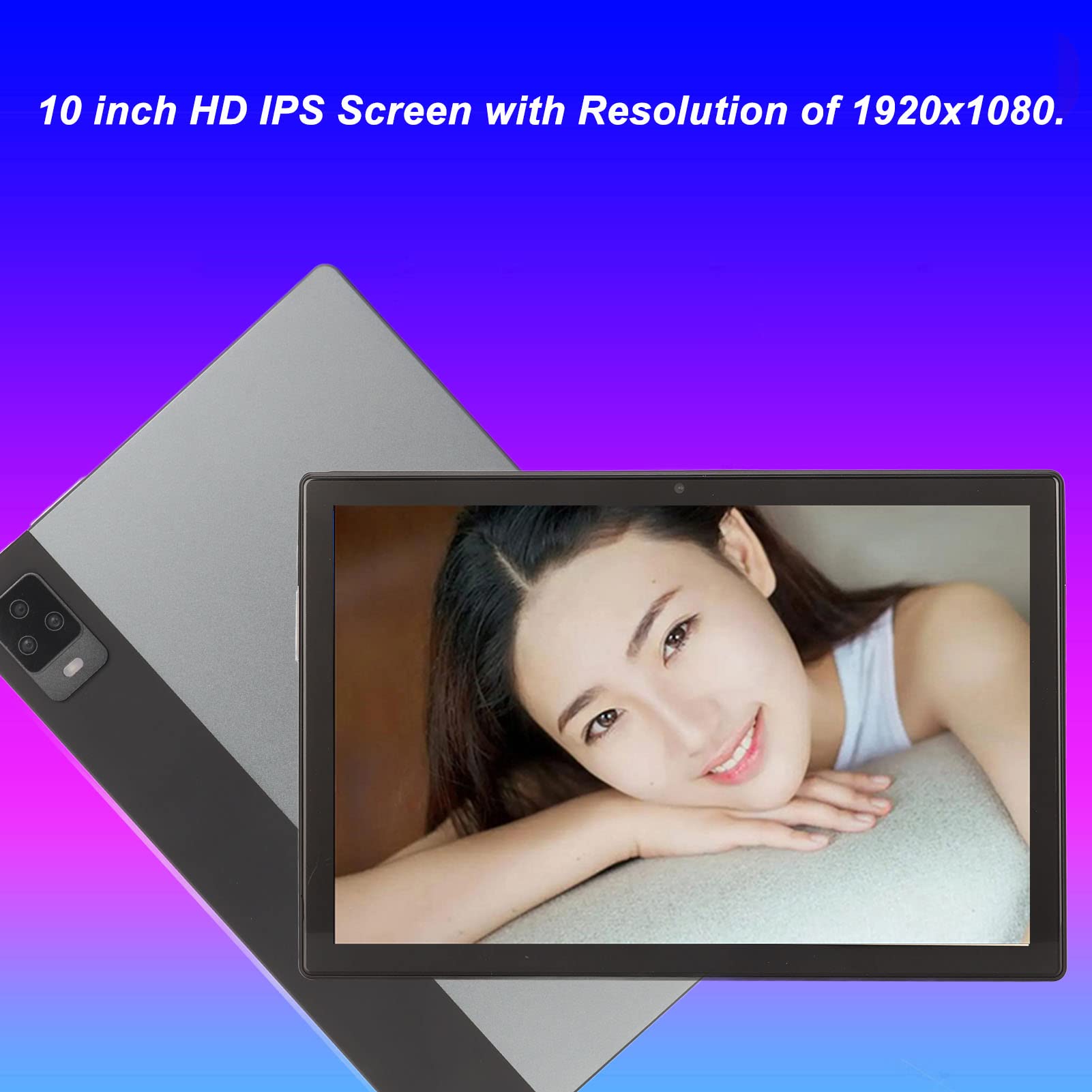 10 inch Tablet, 8GB RAM 256GB ROM, 128G Expandable, 8 Core CPU, HD IPS Screen, 8.0 MP Front 16 MP Rear Camera, 5G WiFi Tablet PC Calling Tablet, 7000mAh Battery