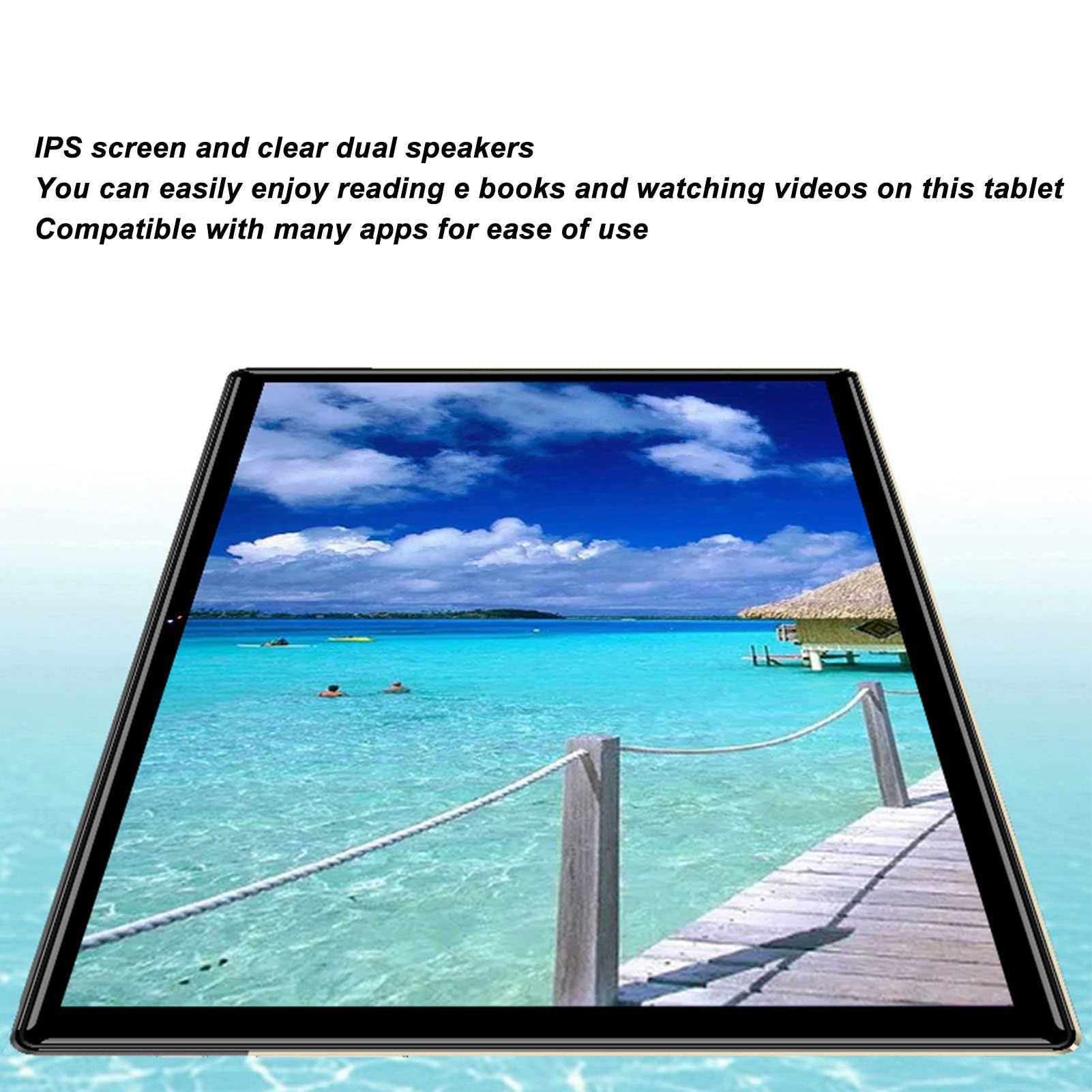 10 inch Tablet, 8GB RAM 256GB ROM, 128G Expandable, 8 Core CPU, HD IPS Screen, 8.0 MP Front 16 MP Rear Camera, 5G WiFi Tablet PC Calling Tablet, 7000mAh Battery