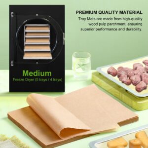 150 PCS Tray Mats Set for HARVEST RIGHT Freeze Dryer Medium Trays - Disposable Accessory for HARVEST RIGHT Freeze Dryer Machine, 17.2×7 in, Help Prevent Food Items From Sticking to Freeze Dryer Trays