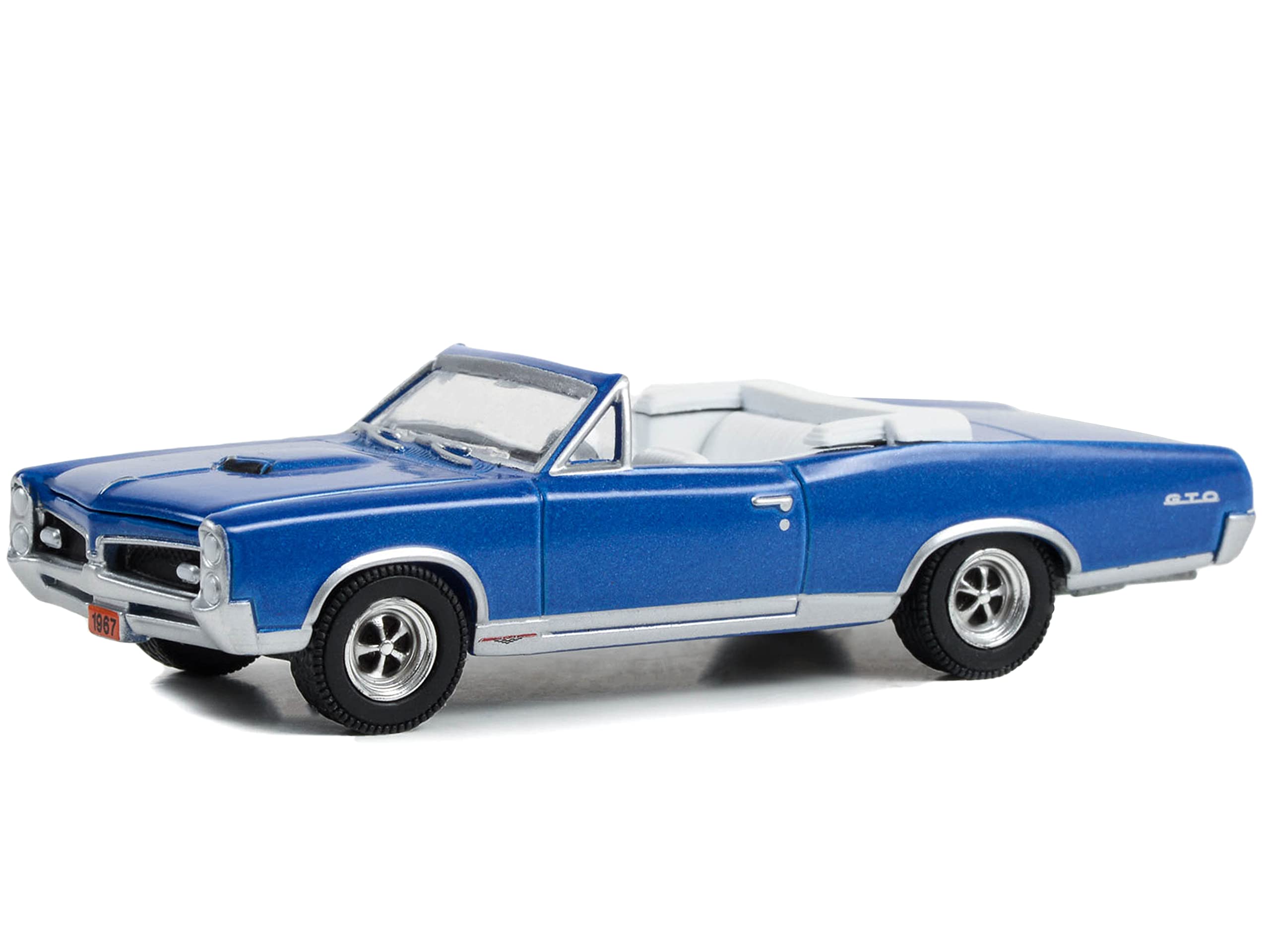 1967 Pontiac GTO Convertible Blue Met. w/White Interior 16th Annual Woodward Dream Cruise (2010) 1 1/64 Diecast Model Car by Greenlight 37280 A