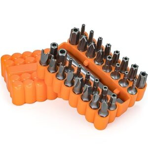 american mutt tools 33pc security bit set – includes security torx, metric and sae hex, torq, spanner bit set and triwing – security torx bit set, tamper proof torx bit set, security screwdriver set