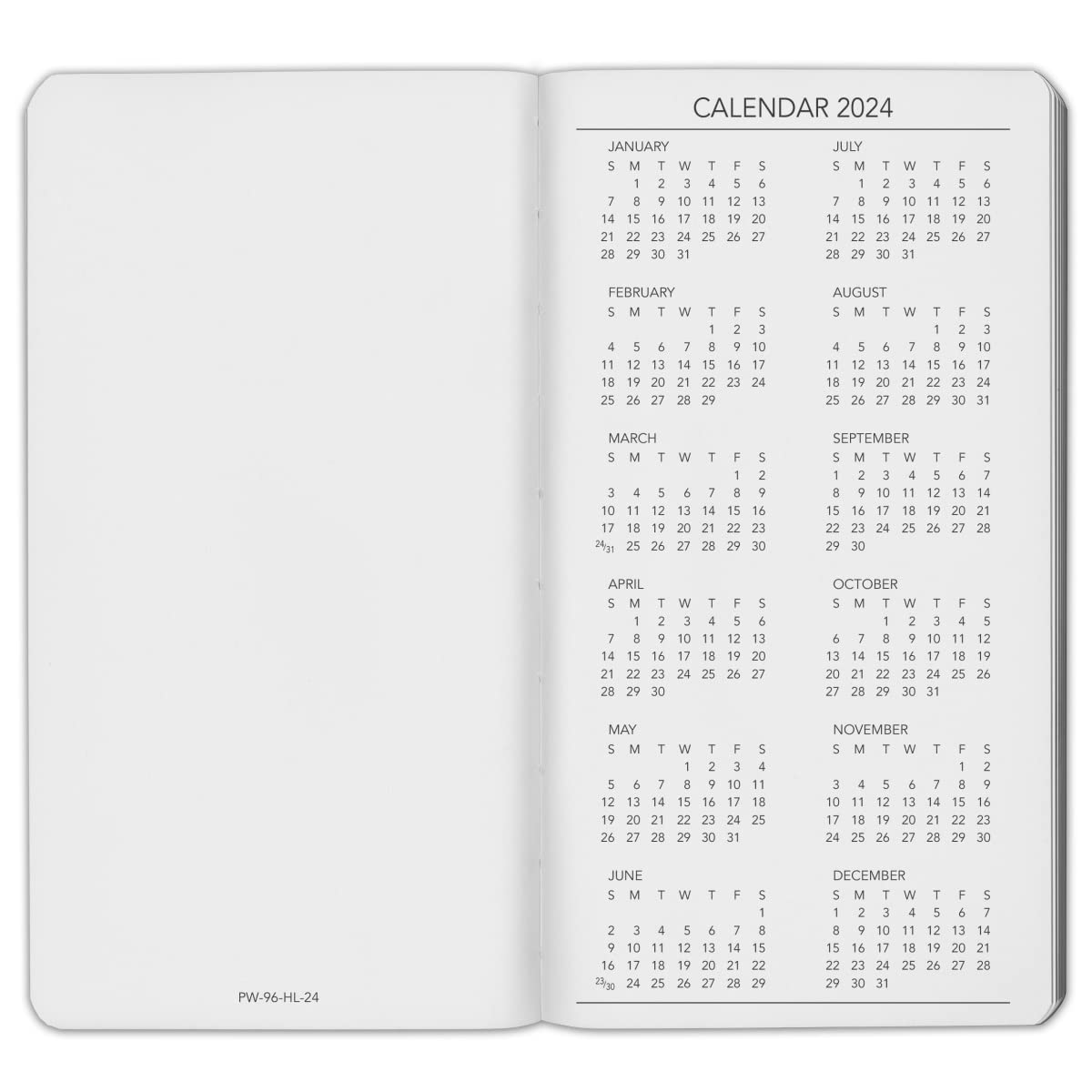 2024 Harbor Pocket Monthly Planner - Cambridge Reef Blue - 6x3.25"