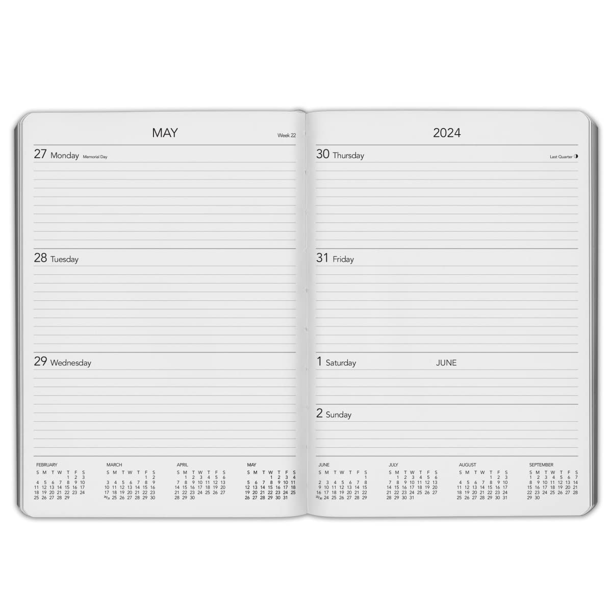 Harbor Desk Weekly Planner 2024 - Leida Pine - 8x5.5"