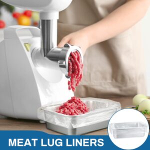 Wesiti 50 Pieces Meat Lug Liners Bucket Liner Bags Plastic Meat Bags for Food Storage, 23.62 x 23.62 Inches