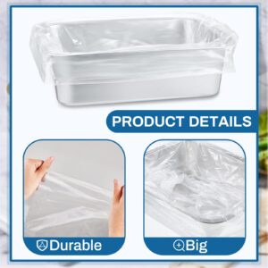 Wesiti 50 Pieces Meat Lug Liners Bucket Liner Bags Plastic Meat Bags for Food Storage, 23.62 x 23.62 Inches