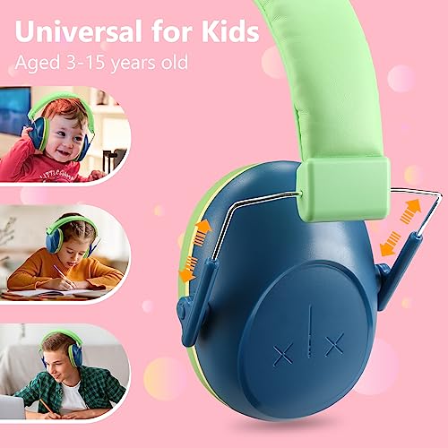 ProCase Kids Noise Cancelling Headphones, Kids Ear Protection Monster Jam Truck, Fireworks Hearing Protection Noise Reduction, Noise Canceling Earmuffs for Sensory Autism Toddler Children -Navy