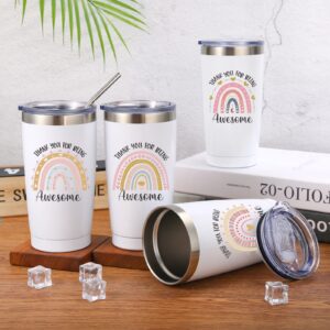 Yaomiao 6 Pcs Thank You Gift for Women, Thank You for Being Awesome 20 oz Mug Tumbler, Inspirational Appreciation Gifts for Her, Mom, Friend, Coworker, Motivational Travel Mug for Birthday Christmas