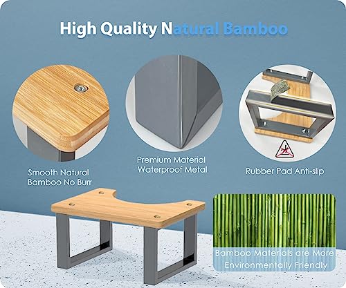 Ergonomic Bathroom Toilet Stool for Healthier Bowel Movements - Easy-to-Use Poop Stool Improves Digestion and Reduces Constipation Comfort Suitable for Adults & Kids Compatible for squatty Potty