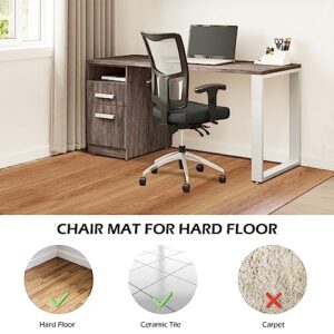 SALLOUS Chair Mat for Hard Floor, 79" x 60" Vinyl Gaming Chair Mat for Hard Surface, Multi-Purpose Hard Floor Protector Desk Chair Mat for Home Office (Wood Grain)