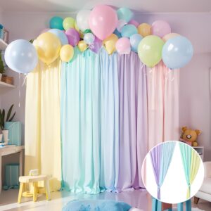 Unicorn Backdrop Pastel Rainbow Backdrop for Girls Birthday Baby Shower Unicorn Theme Party Decorations 10×7ft