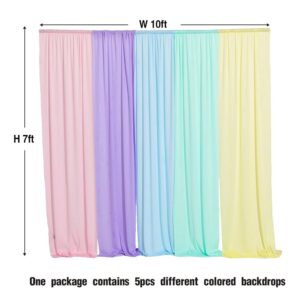 Unicorn Backdrop Pastel Rainbow Backdrop for Girls Birthday Baby Shower Unicorn Theme Party Decorations 10×7ft