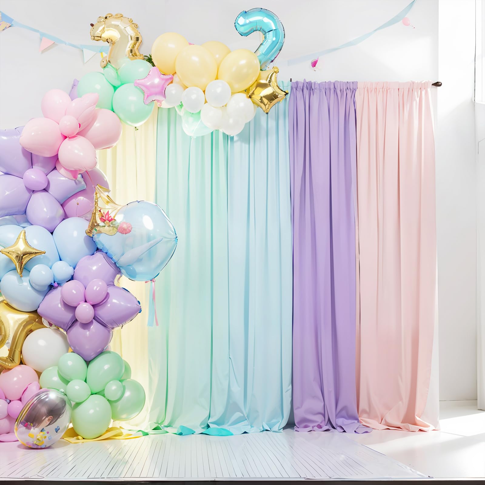 Unicorn Backdrop Pastel Rainbow Backdrop for Girls Birthday Baby Shower Unicorn Theme Party Decorations 10×7ft