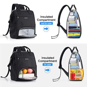 OIWAS Lunch Backpack for Women, 15.6 inch Laptop Backpack Insulated Cooler Backpack with USB Port for Men Travel Work Travel Picnics Hiking Womens Gift