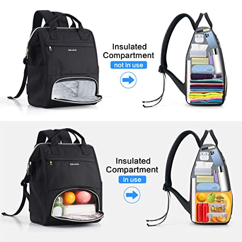 OIWAS Lunch Backpack for Women, 15.6 inch Laptop Backpack Insulated Cooler Backpack with USB Port for Men Travel Work Travel Picnics Hiking Womens Gift