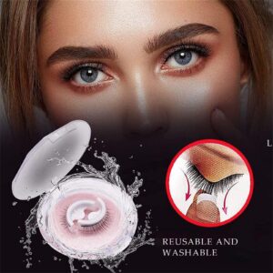 Lash Buddy Self-adhesive Eyelashes,2023 New Snap on Lashes,3 Pairs Lash Buddy Eyelashes Snap on No Adhesive (Natural+Long+Thick)